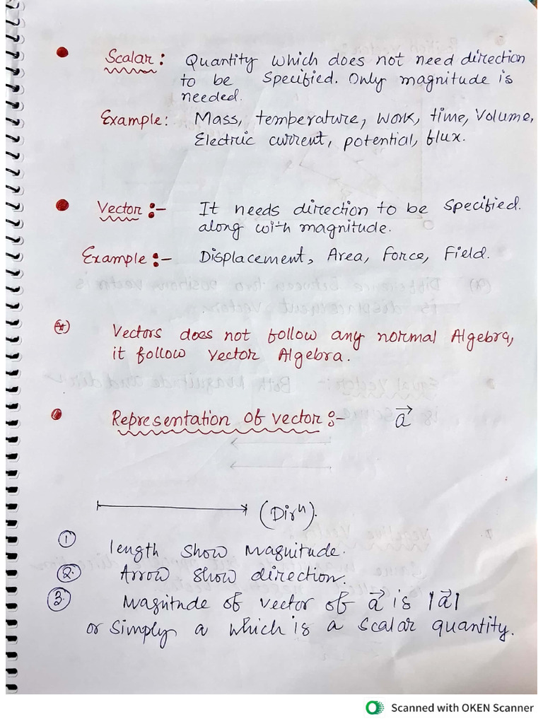 Vector and Kinemetics | PDF
