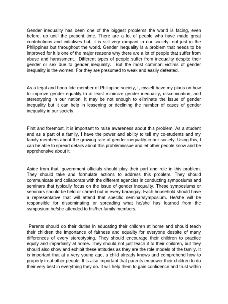 Final Project - Social Science | PDF | Gender Studies | Gender Inequality