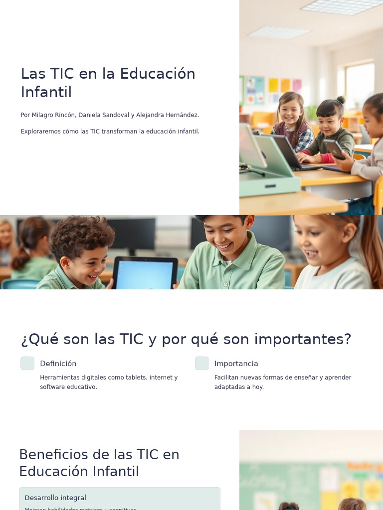 Las TIC en La Educacion Infantil | PDF | Educación de la primera ...