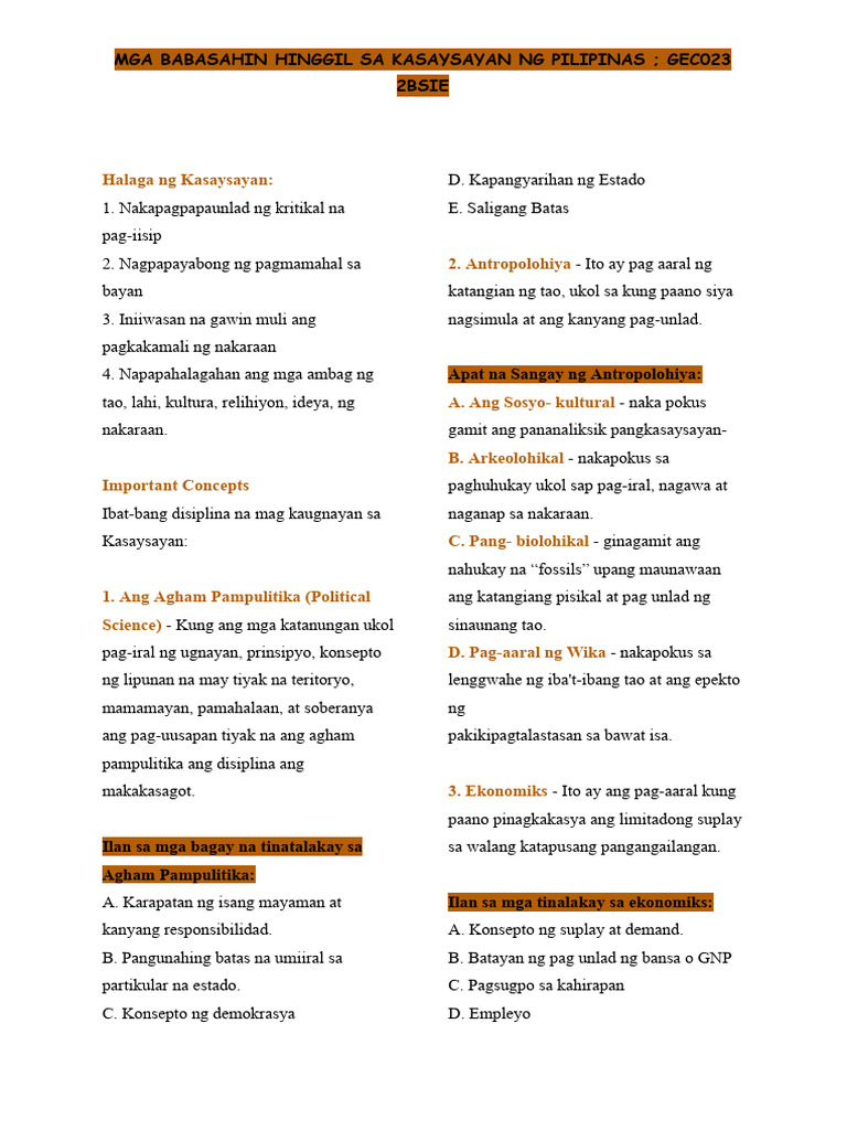 History Reviewer | PDF