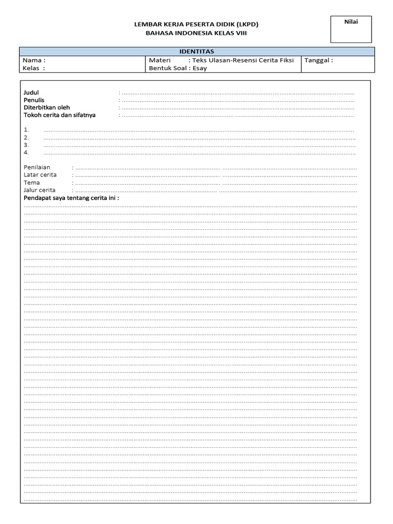 LKPD Teks Ulasan | PDF