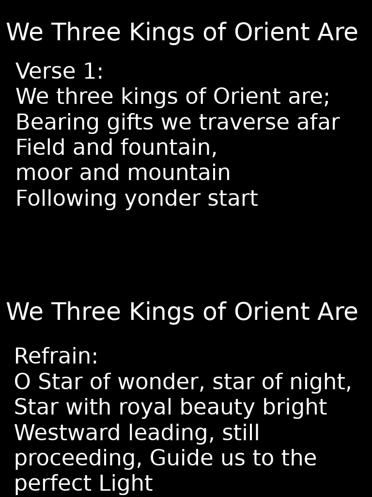 We Three Kings Lyrics | PDF