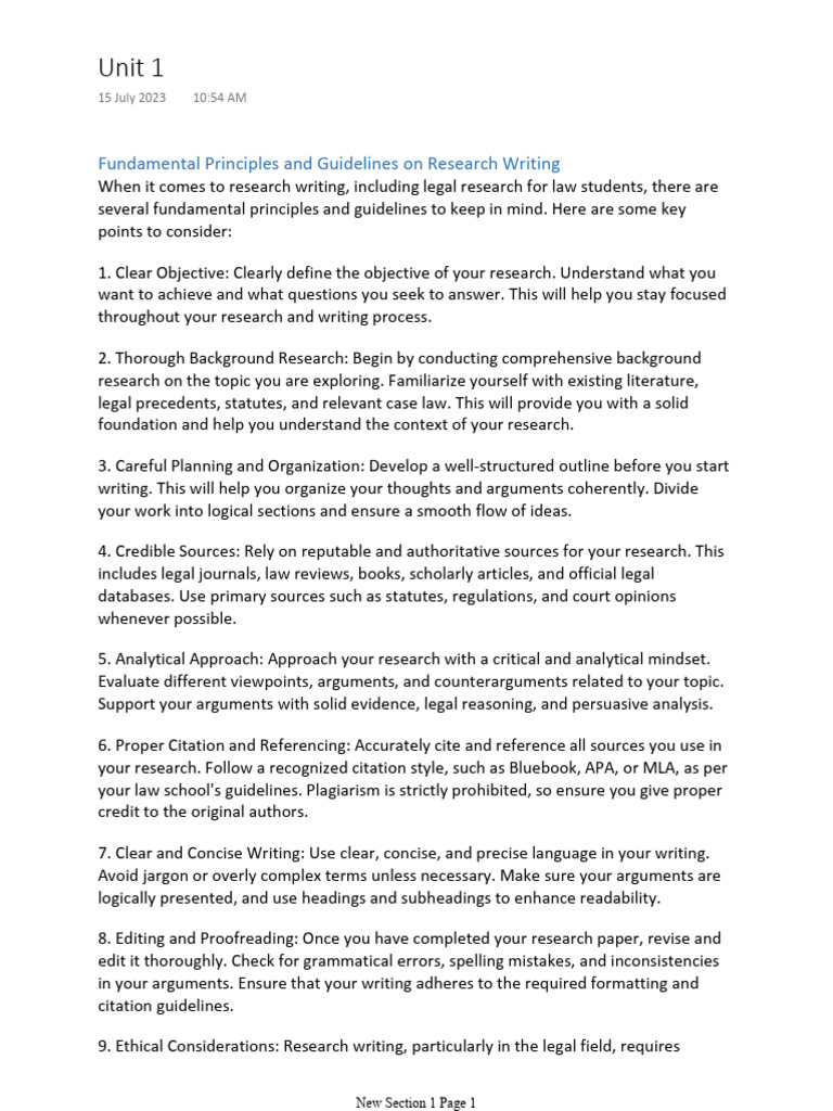 Unit 1 - Legal Writing and Language | PDF | Judge | Judgment (Law)