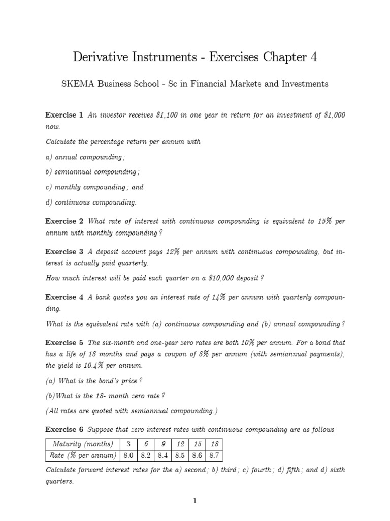 Exercises - Chapter 5 Students | PDF | Compound Interest | Bonds (Finance)