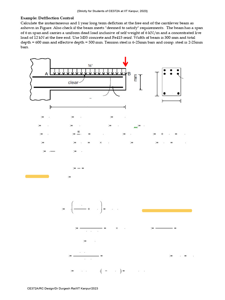 H21-CE372A-Deflection-Control-LSM-DesignExample-2023 | PDF | Classical ...