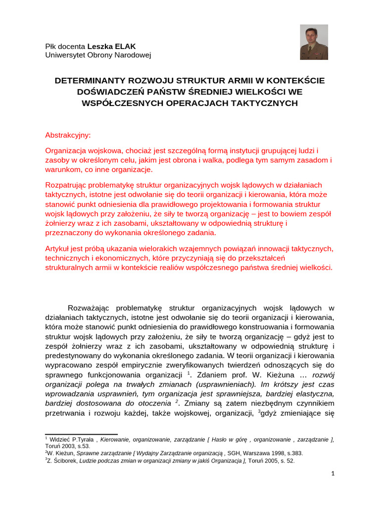 Determinants of Army Structures Developm | PDF