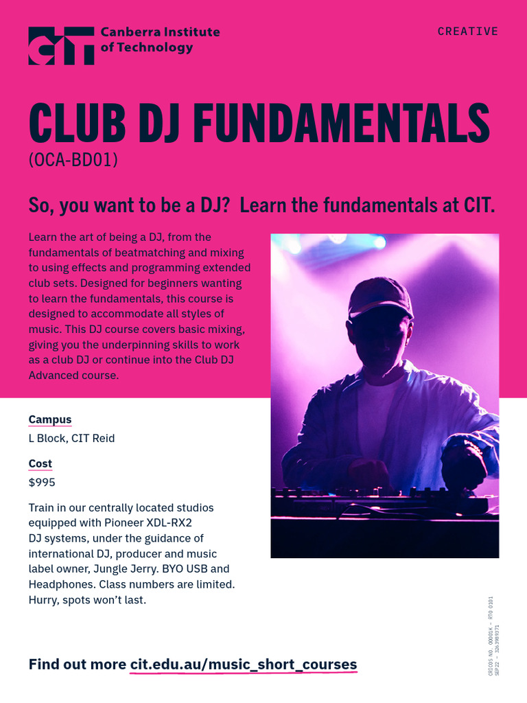 Club DJ Fundamentals Course at CIT | PDF