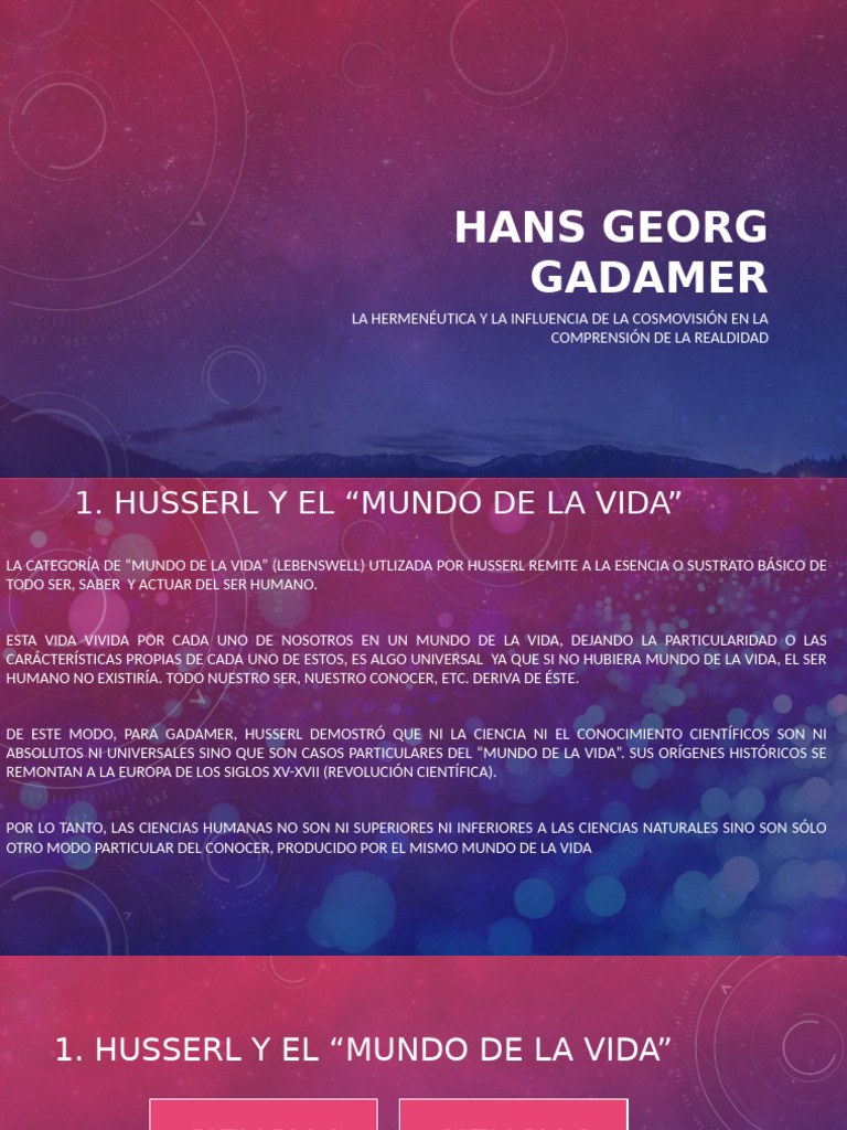 Hans Georg Gadamer | PDF | Martin Heidegger | Hermenéutica