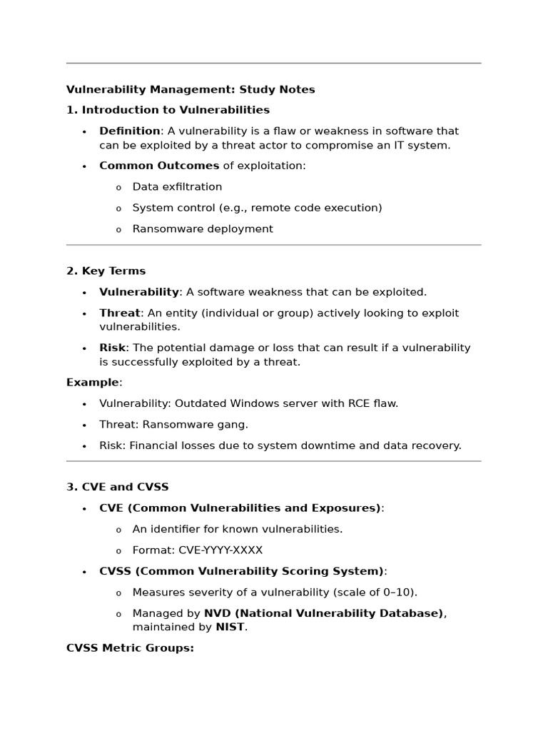 Vulnerability Management | PDF | Computer Security | Security