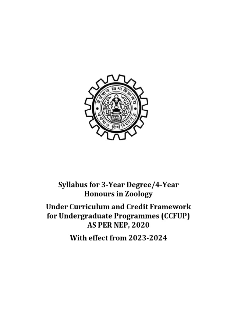 Syllabus BSCZOO NEP2023-2024 | PDF | Beehive | Beekeeping