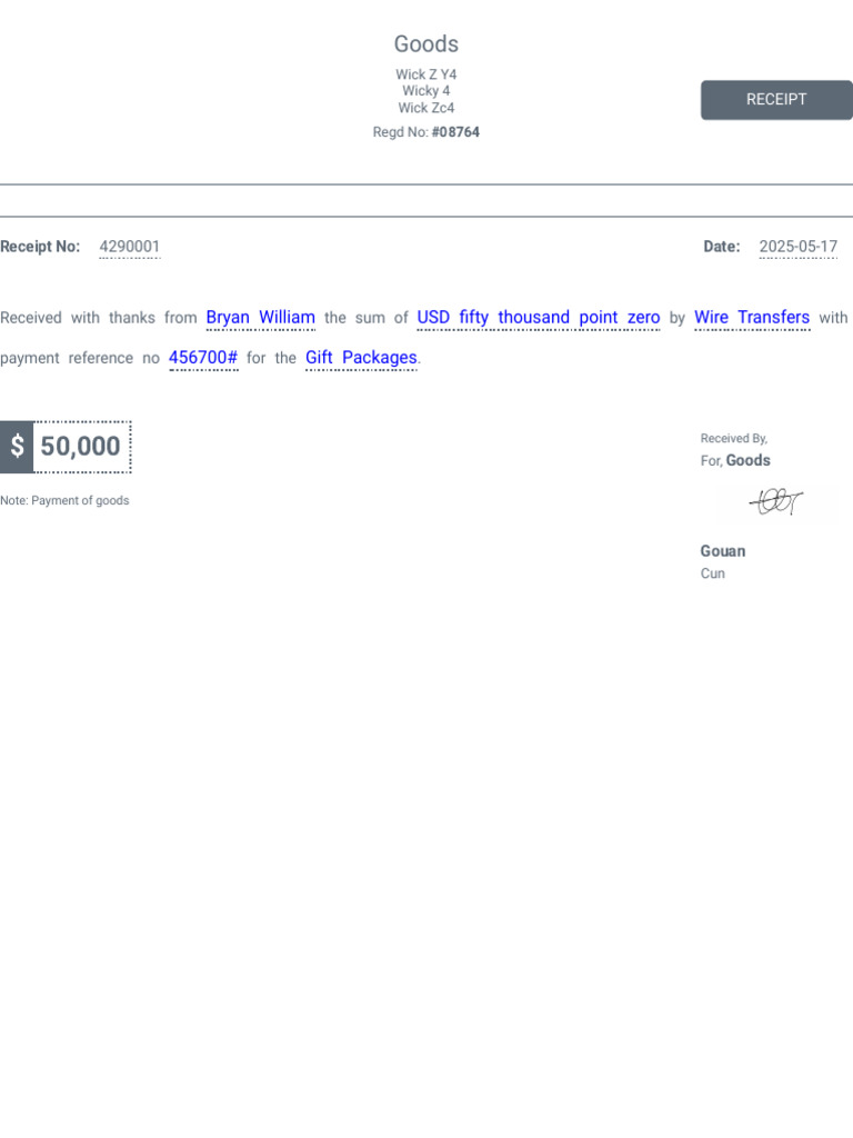 Receipt Maker | PDF