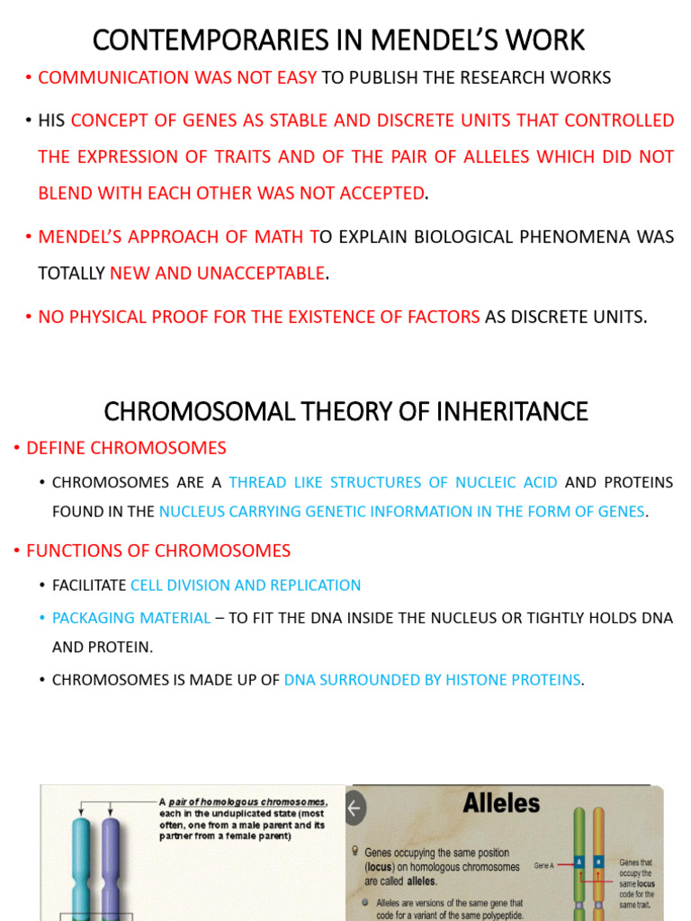 CH - 1 - Chromosomal Theory of Inheritance | PDF | Genetic Linkage ...