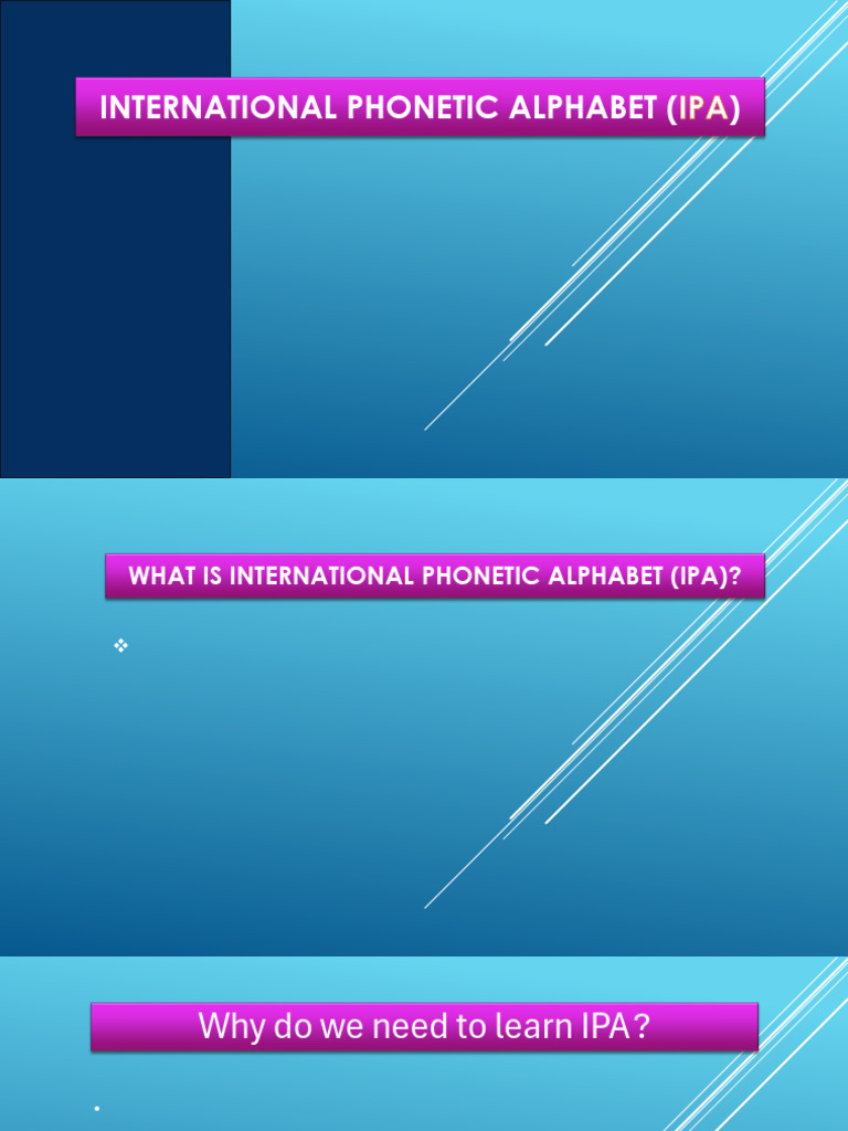 IPA Presentation PDF | PDF