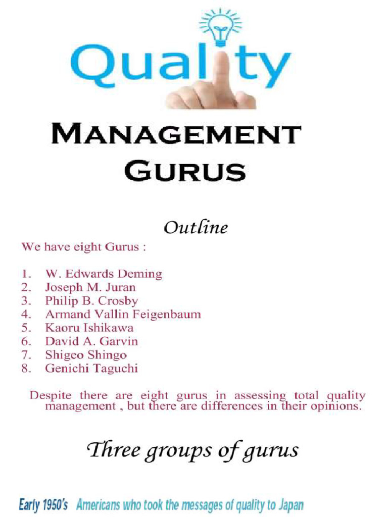 Unit 4 (Quality Gurus) | PDF