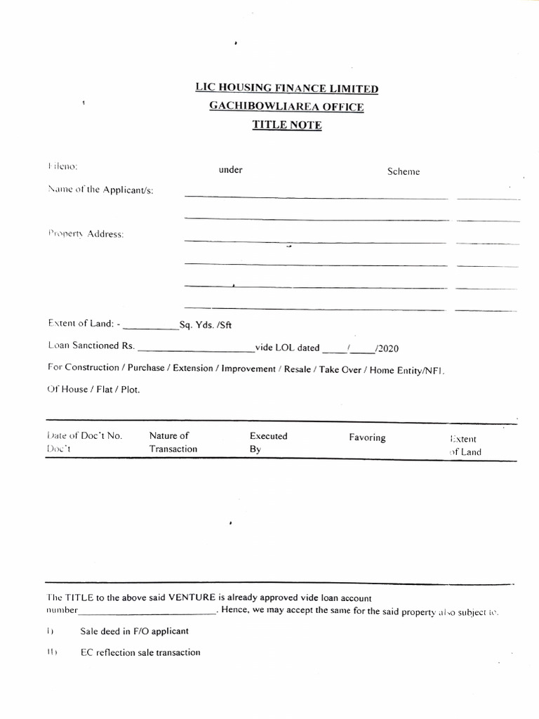 Title Note | PDF