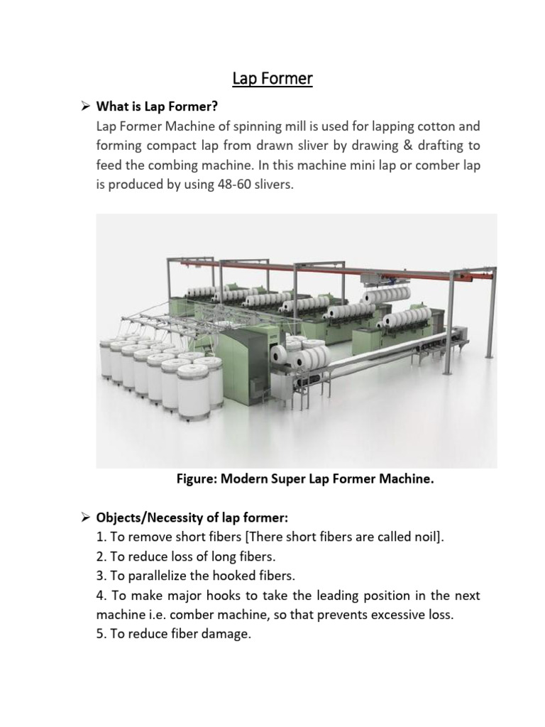 Overview of Lap Former Machines | PDF | Mechanical Engineering | Textiles