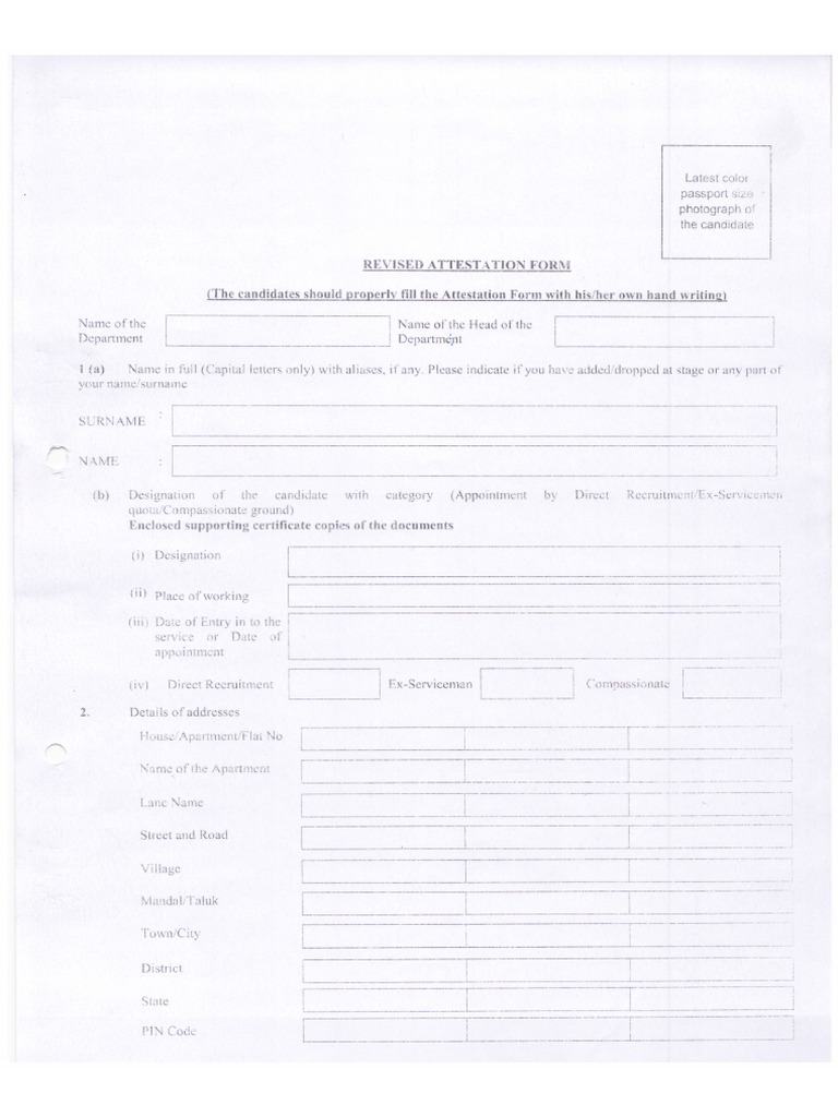 Revised Attestation Form | PDF