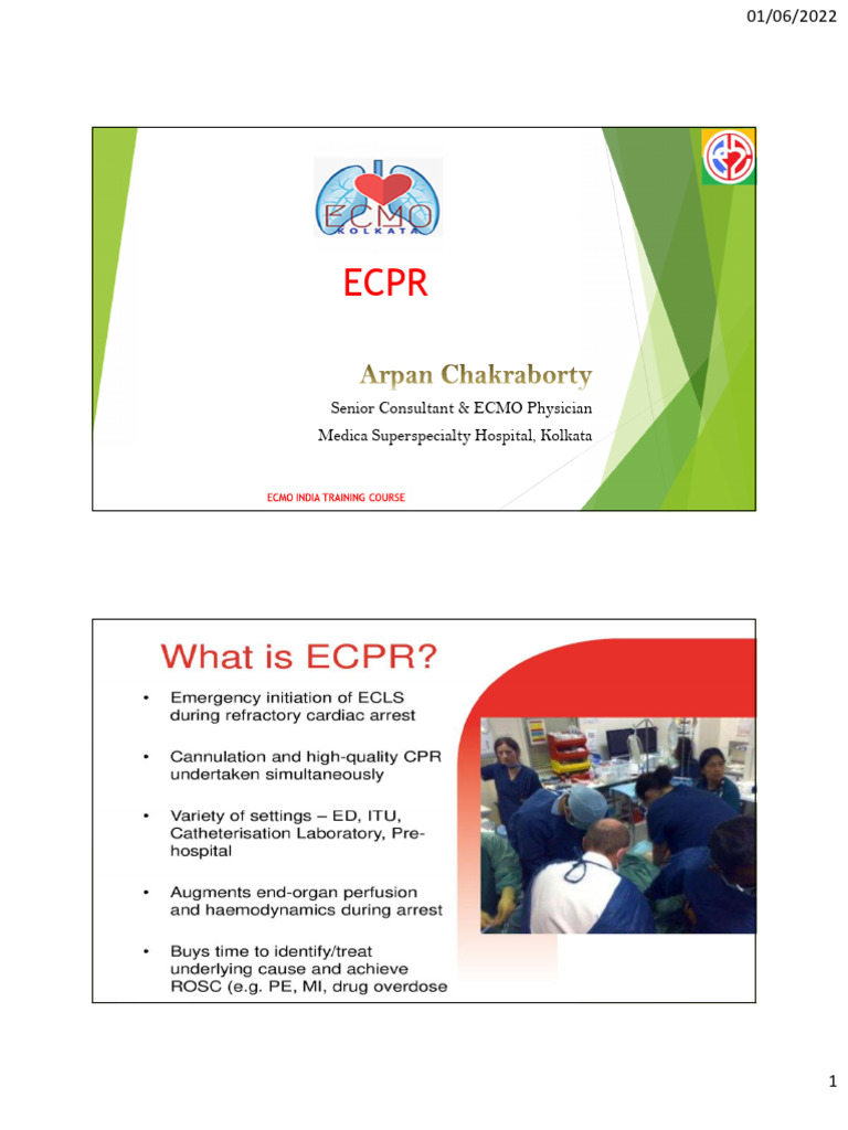 ECPR For Acute RVMI For ESOI Training Course Arpan 2022 | PDF ...