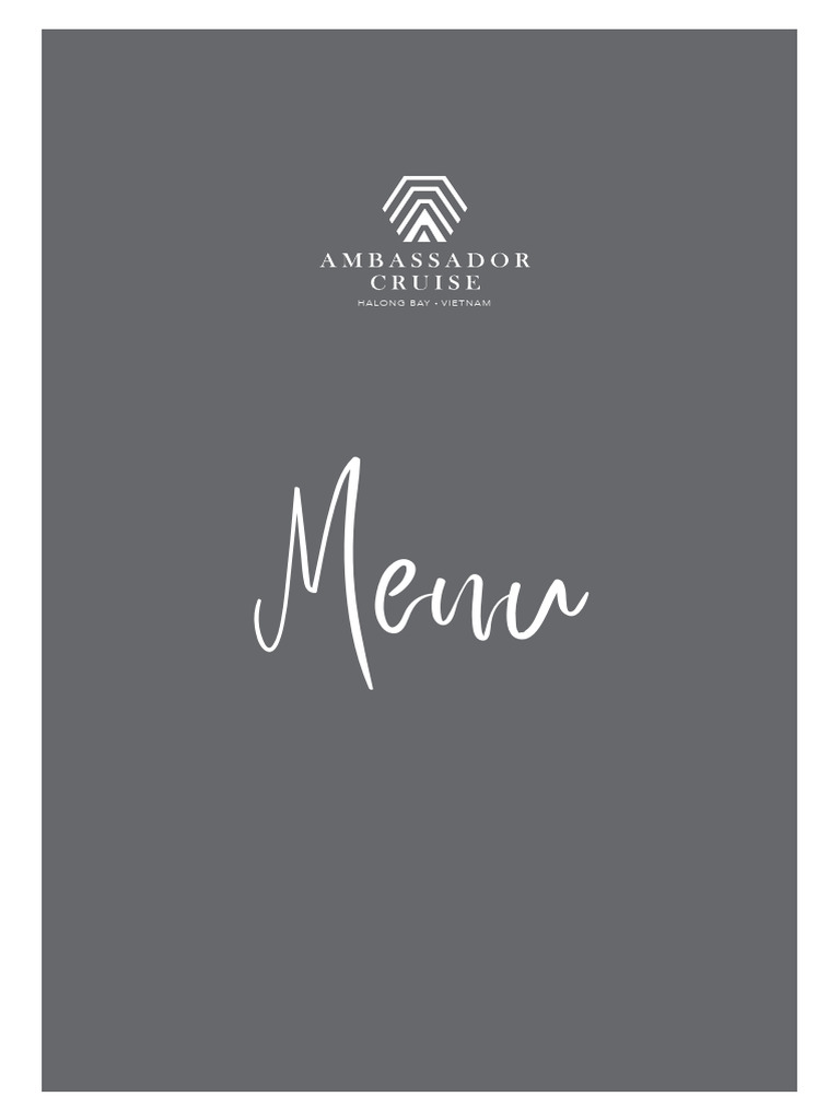 Ambassador Day Cruise Menu | PDF