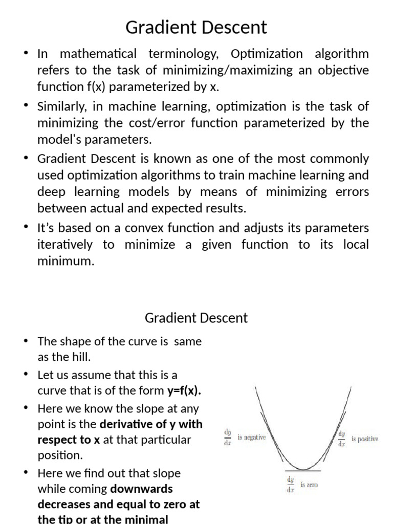ML Lec 08 Gradient Descent | PDF | Mathematical Optimization | Artificial Intelligence