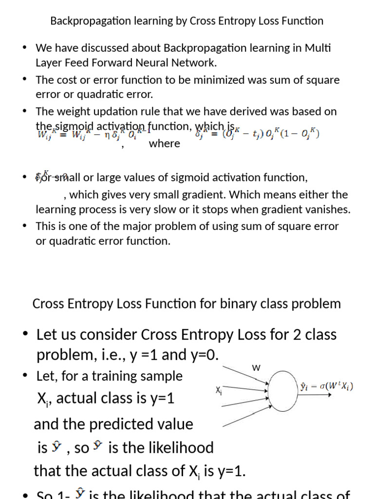 ML Lec 10 ANN CrossEntropy Training | PDF | Loss Function | Applied Mathematics