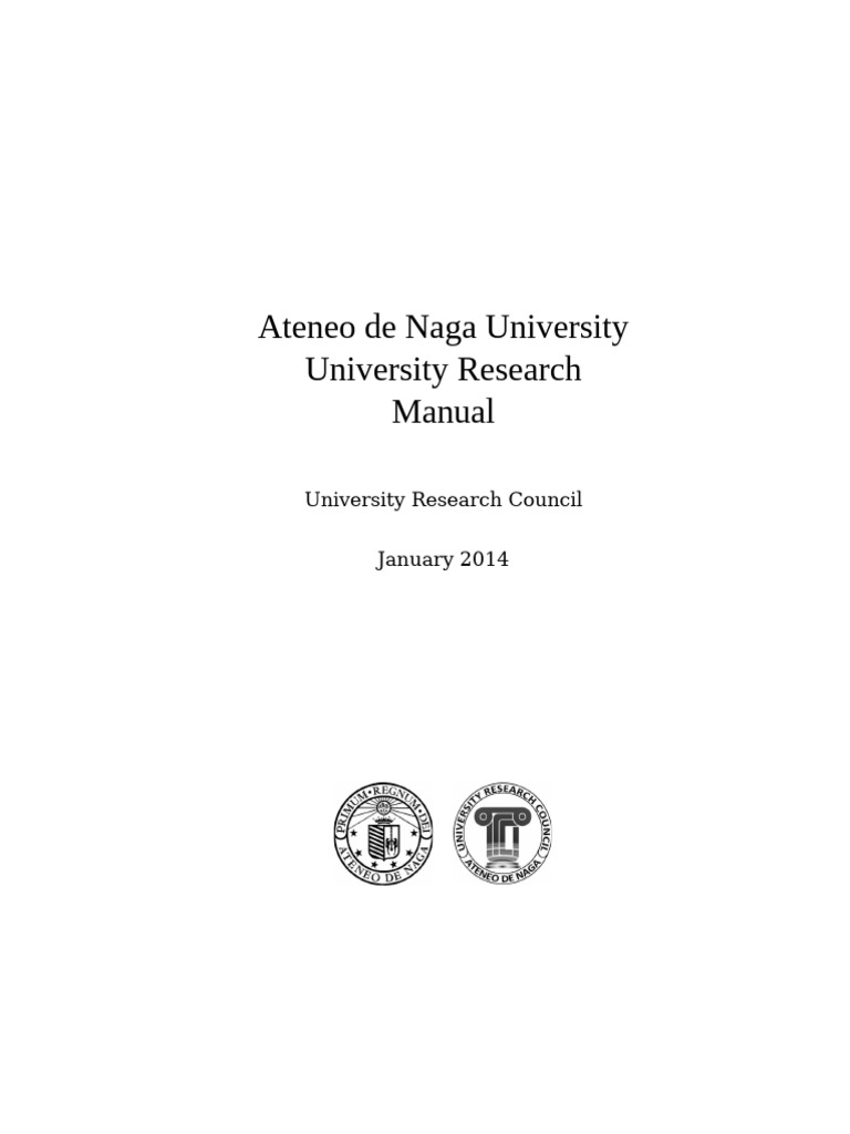 University Research Manual - Draft | PDF | Entrepreneurship | Academic ...
