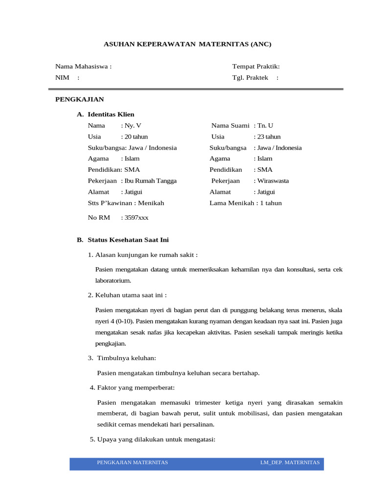 Askep Maternitas ANC | PDF