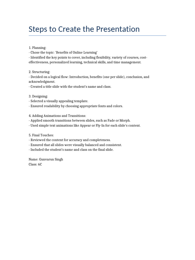 Steps To Create Presentation HHW GUNU COMP | PDF
