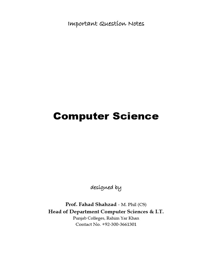 1st Year Important Questions 2025_Final | PDF | Random Access Memory | Microsoft Excel