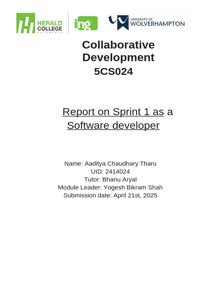 AadityaChaudharyTharu (Collab) | PDF | Databases | Version Control