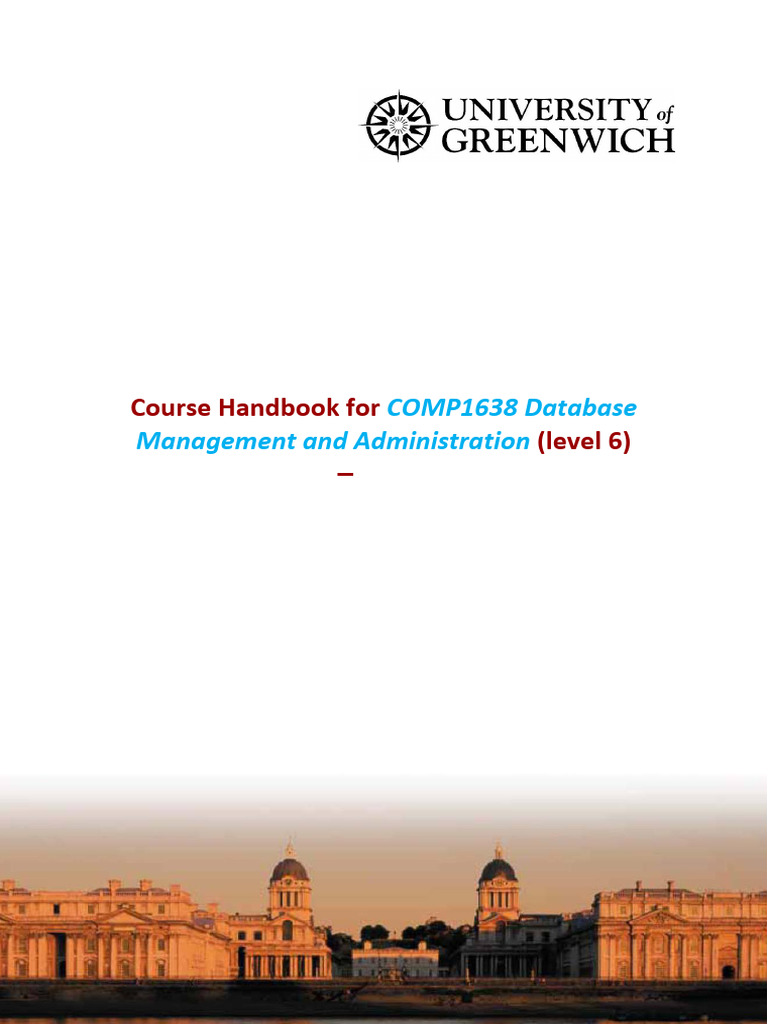 DBMS COMP1638 Coursehandbook 18 19 | PDF | Databases | Information Technology