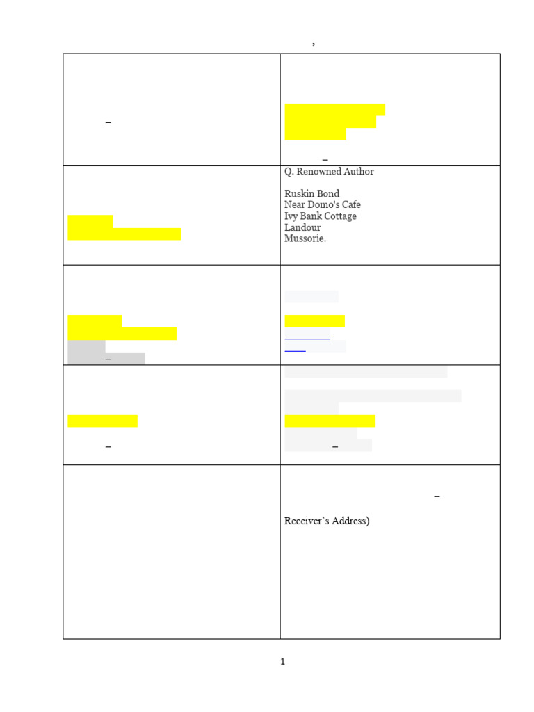 Formal Letter Receiver's Address | PDF | Mumbai