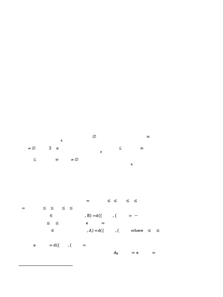 Hausdorff Distance Between Subsets of A Metric Space | PDF | Space ...