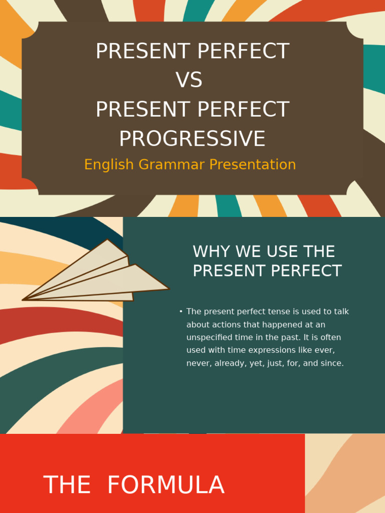 Unit 1 & 2 Present Perfect Vs Present Perfect Progressive English 6 ...