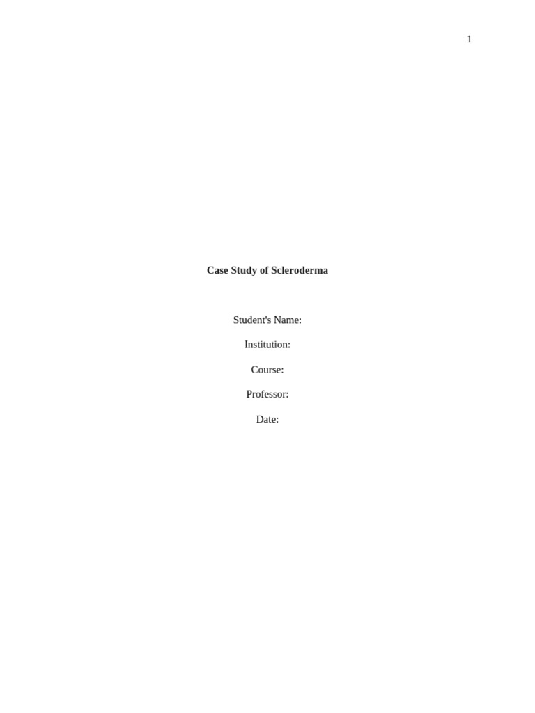 Scleroderma Case Study: Weight Loss & Therapy | PDF | Physical Therapy ...