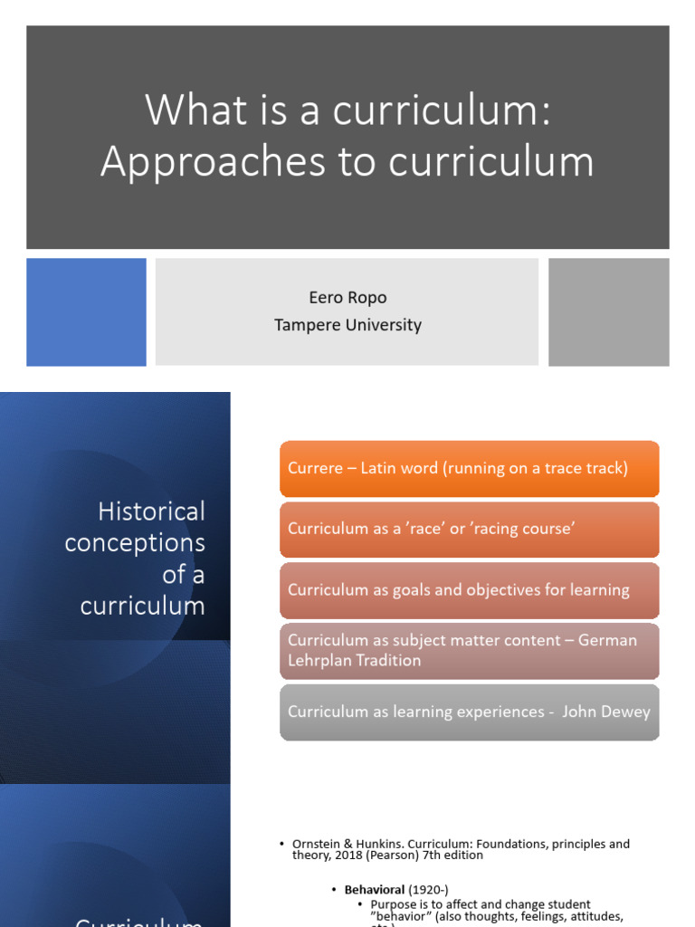 Lecture - Curriculum - Part 1 | PDF | Curriculum | Knowledge