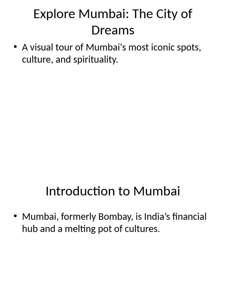 Mumbai: A Visual Tour Guide | PDF