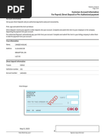 CIBC Void Cheque_Direct Deposit Form | PDF | Payments | Cheque