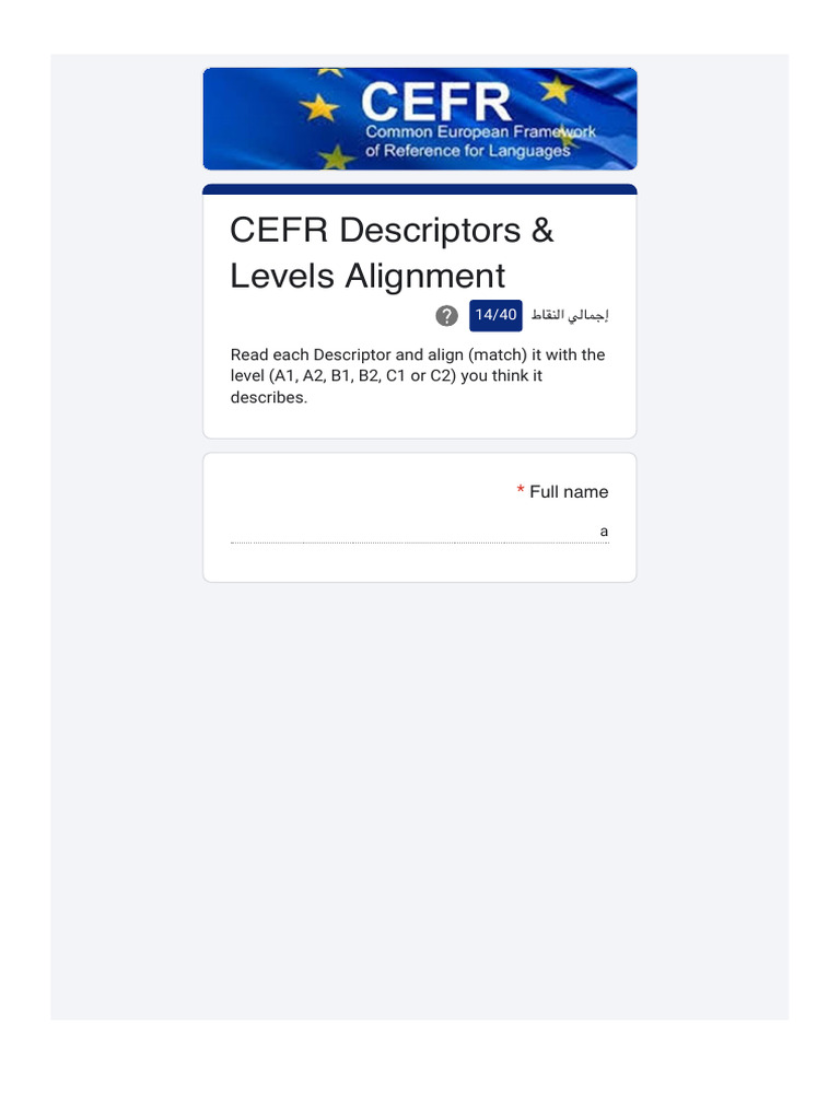 CEFR Descriptors & Levels Alignment (1) | PDF | Cognition | Learning