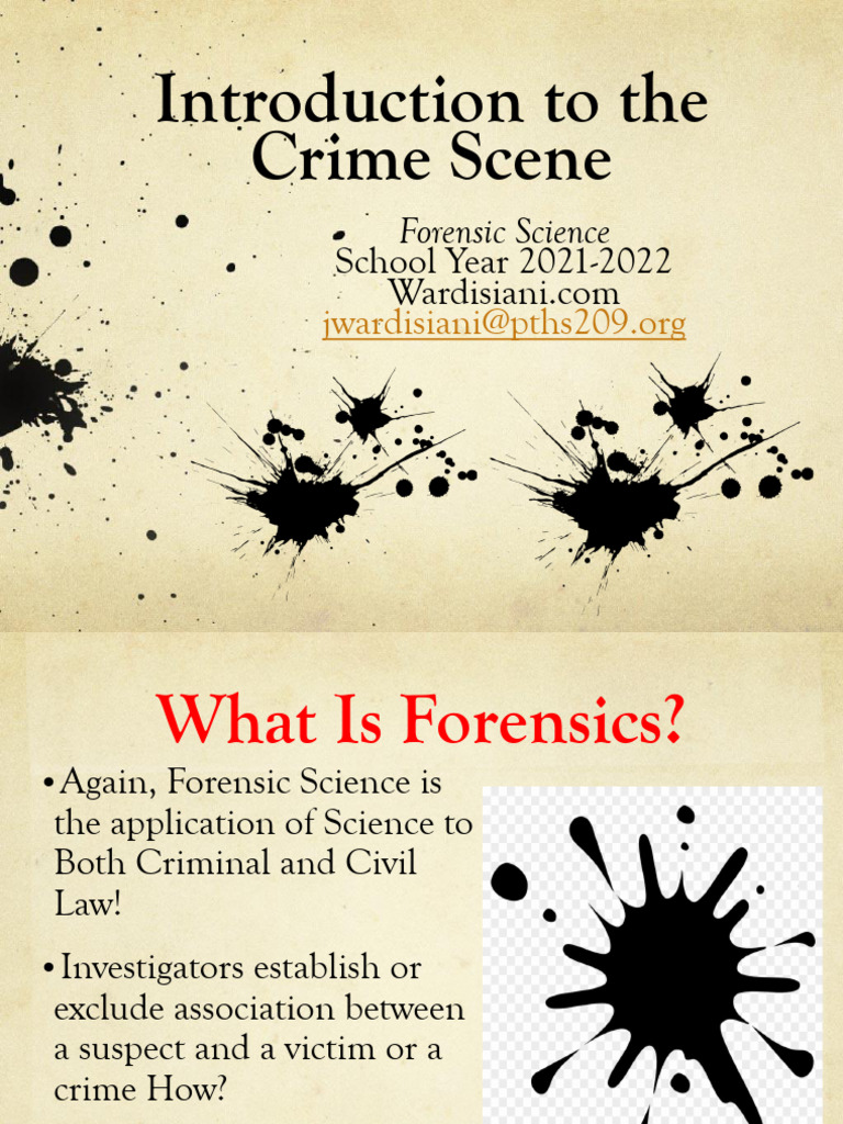 Crime Scene A | PDF | Crime Scene | Forensic Science