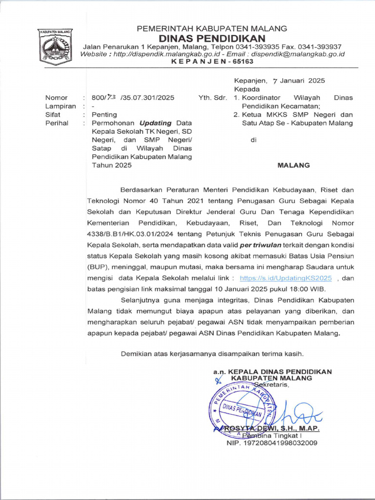 Permohonan Updating Data KS | PDF