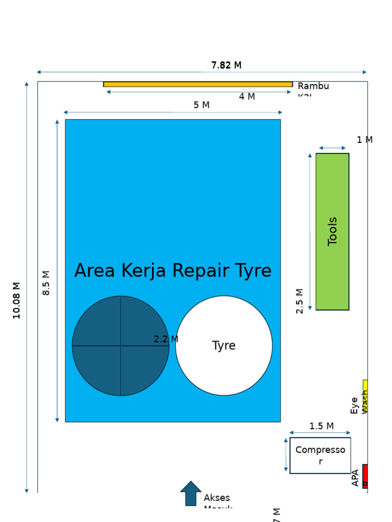 Plan Layout Workshop Temporary Tyre Repair | PDF