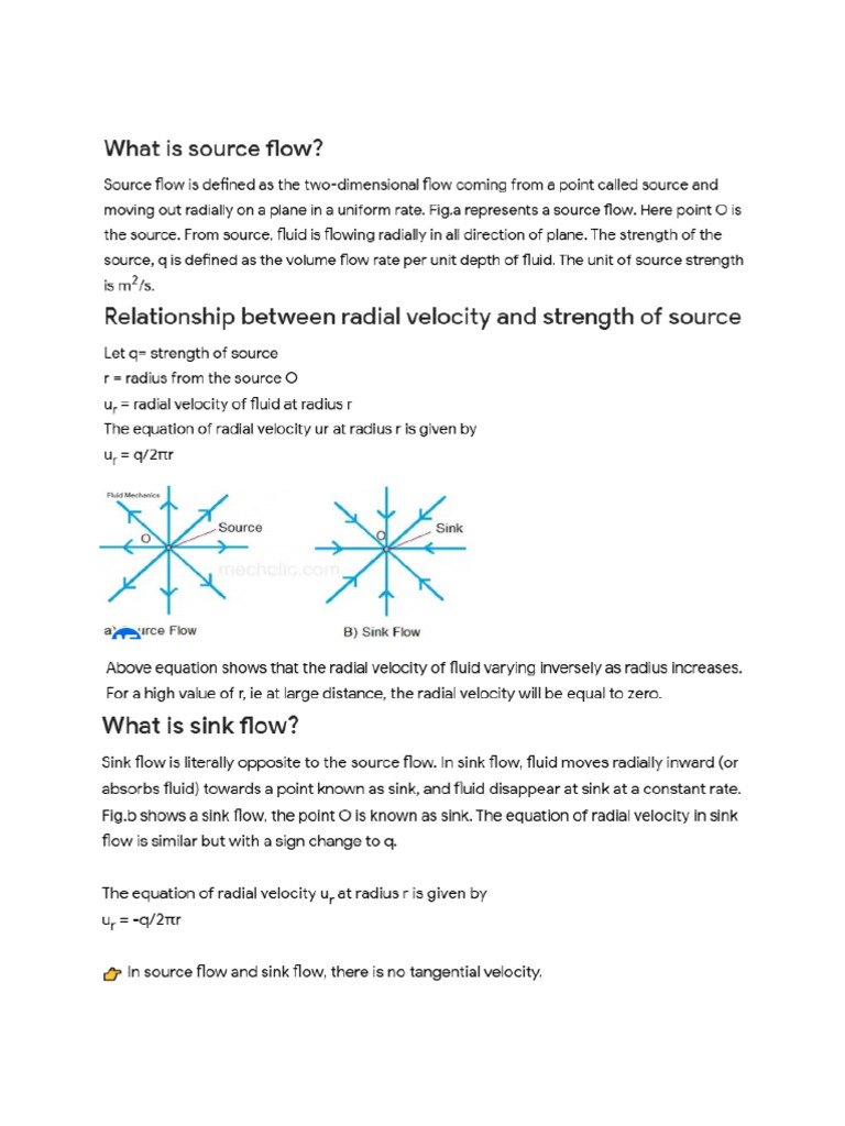 Sourse Sink Flow | PDF