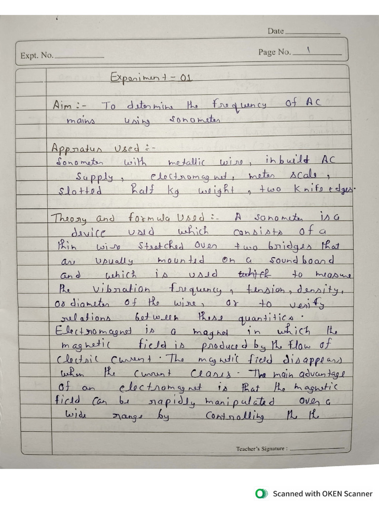 Physics Exp 1-7 | PDF