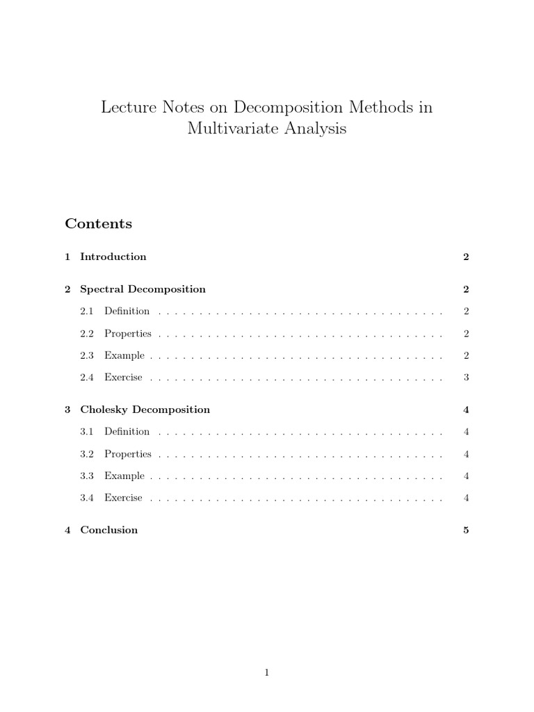 Decompostion | PDF | Eigenvalues And Eigenvectors | Matrix (Mathematics)