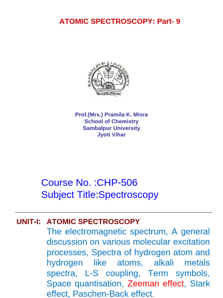 Understanding Anomalous Zeeman Effect | PDF | Spectroscopy | Spin (Physics)