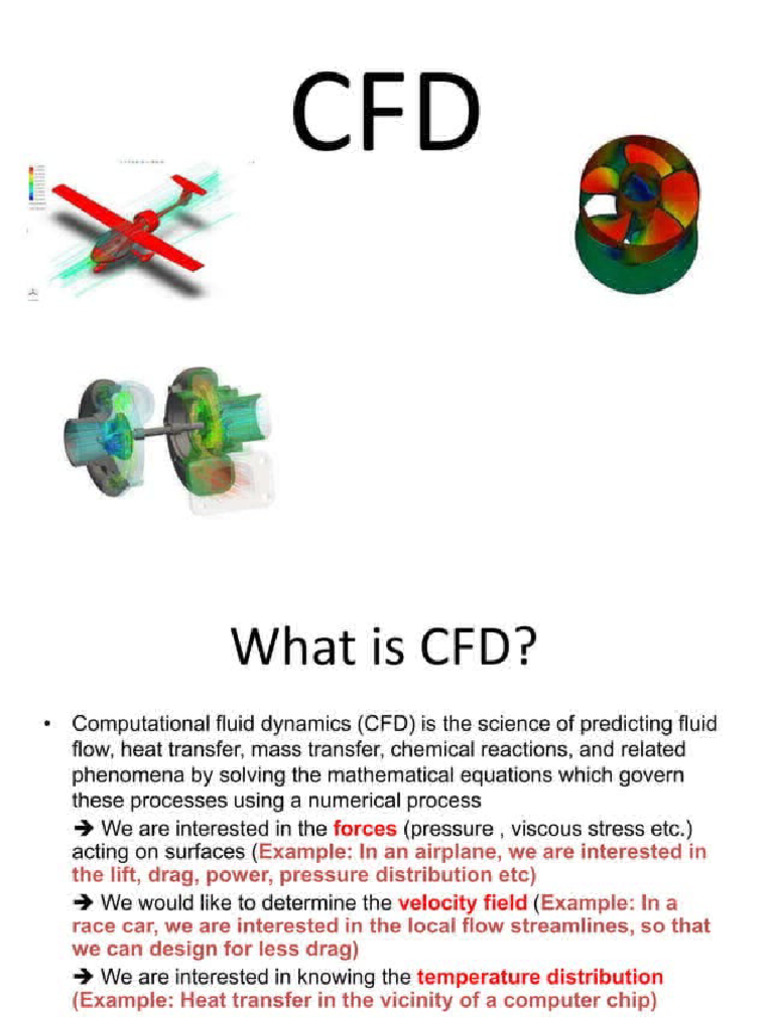 Computational Fluid Dynamics Cfd | PDF
