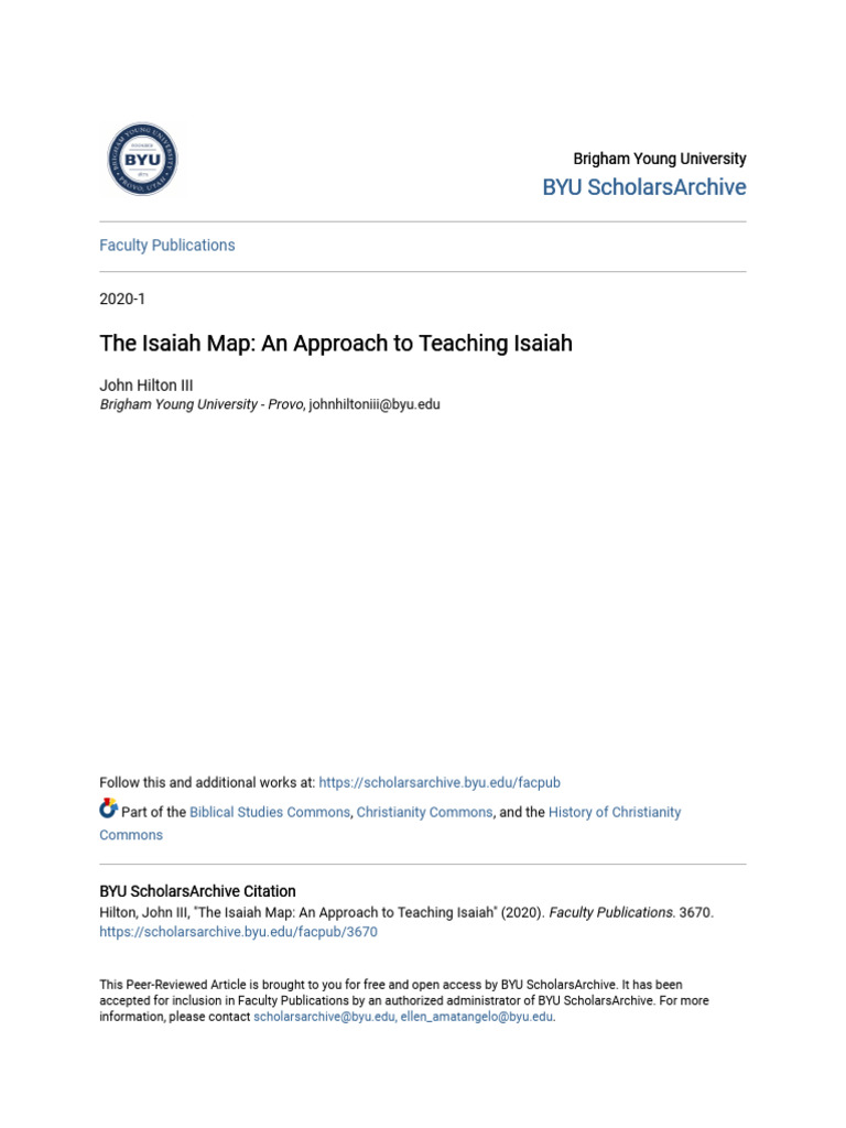 Teaching Isaiah with the Isaiah Map | PDF | Isaiah