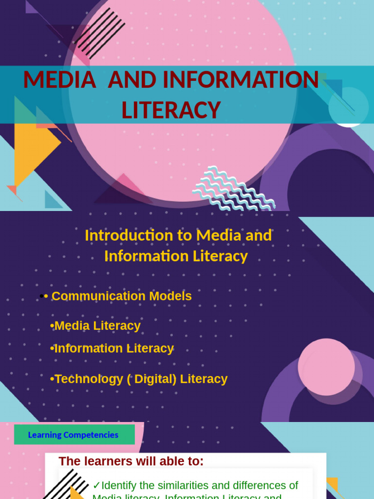 Media and Information Literacy Guide | PDF | Communication | Scientific ...