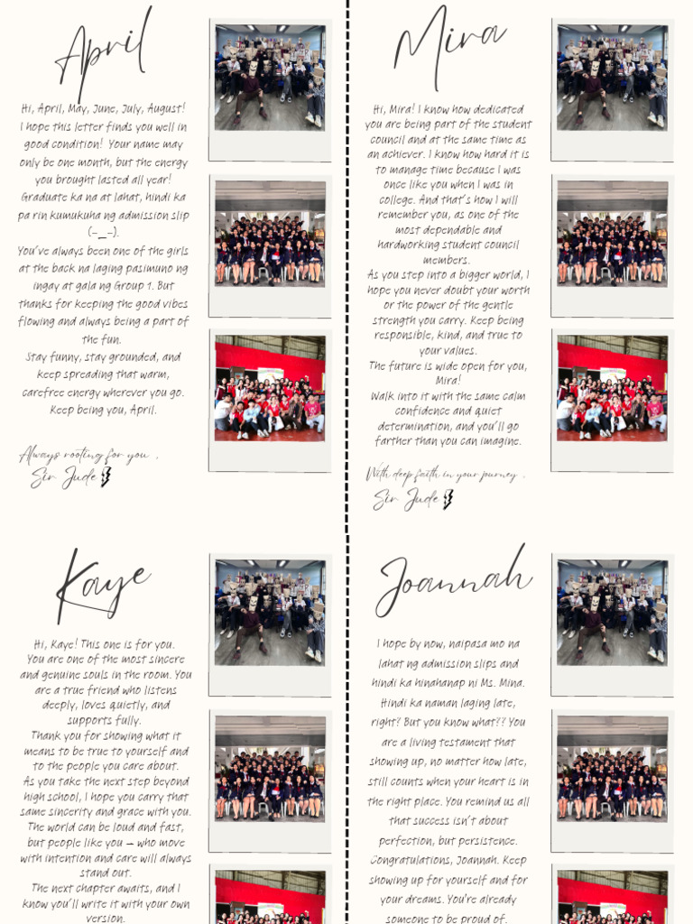 Final Letter of Gratitude | PDF | Gratitude | Emotions